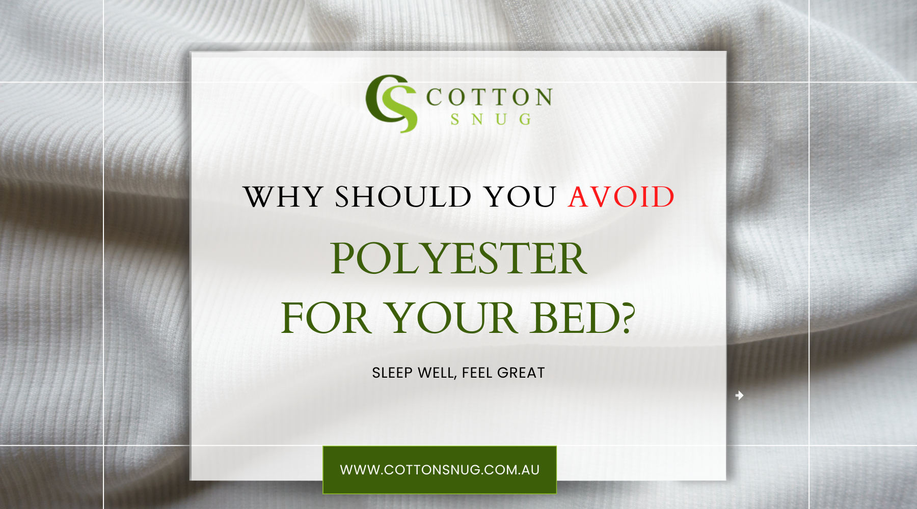 Why Polyester Bedding Is a Bad Choice & Why Cotton Is the Better ...